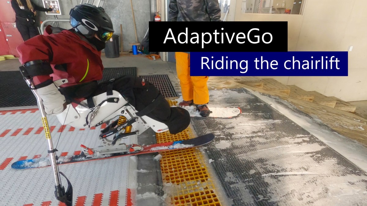 Riding a Chairlift in a Sit Ski – AdaptiveGo